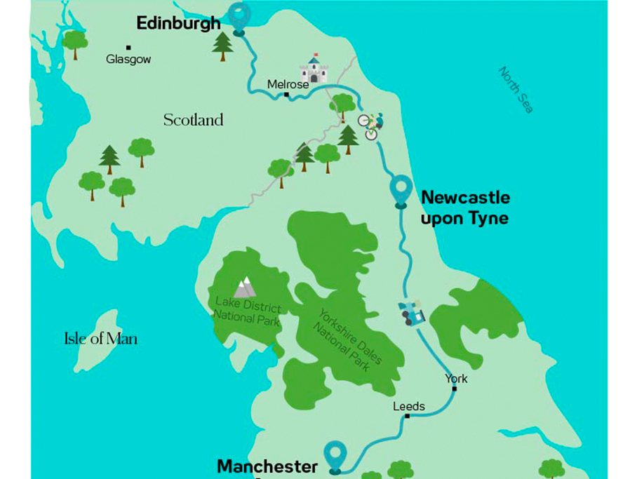 Manchester Newcastle Edinburgh